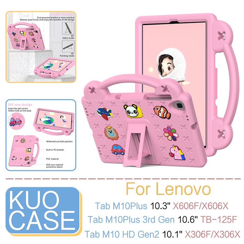 For Lenovo Tab M10 HD Gen2 X306F M10Plus X606F K10 M10 Plus 3rd Gen 10.6 2022 TB-125F Kids EVA ...