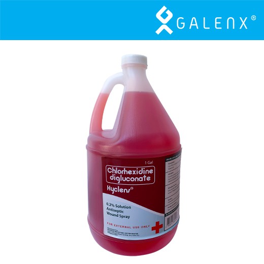 Hyclens Spray Solution 0.2% Chlorhexidine digluconate 1 Gallon | Shopee ...