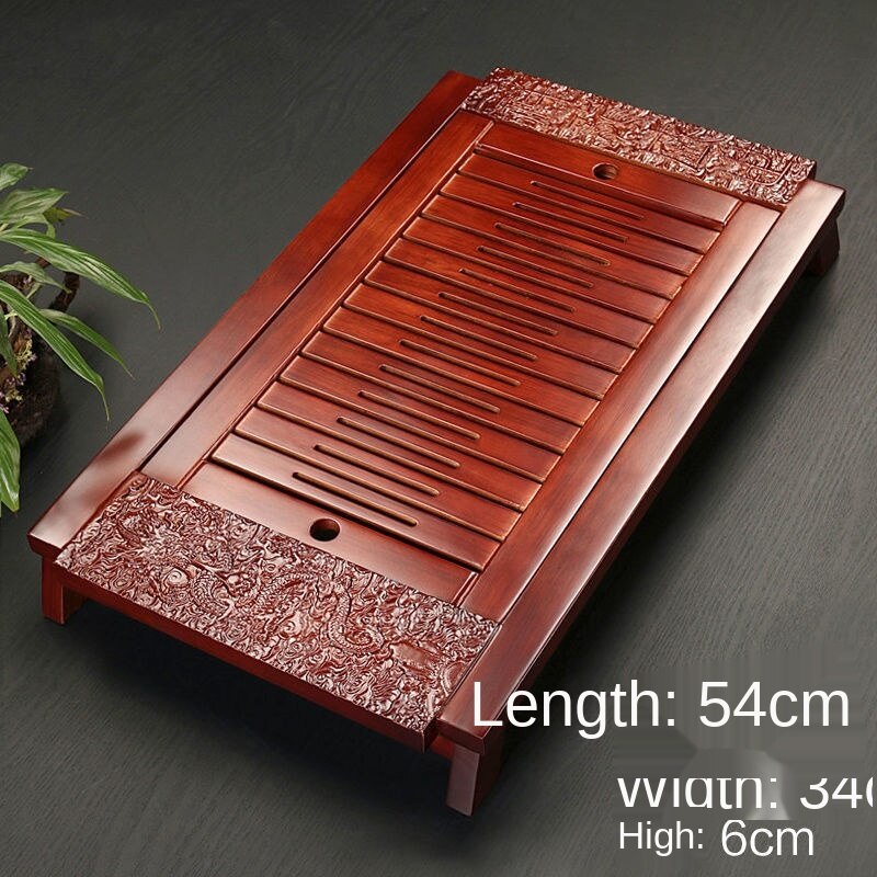 Solid Wood Tea Tray Household Kung Fu Tea Set Tray Set Simple Bamboo ...