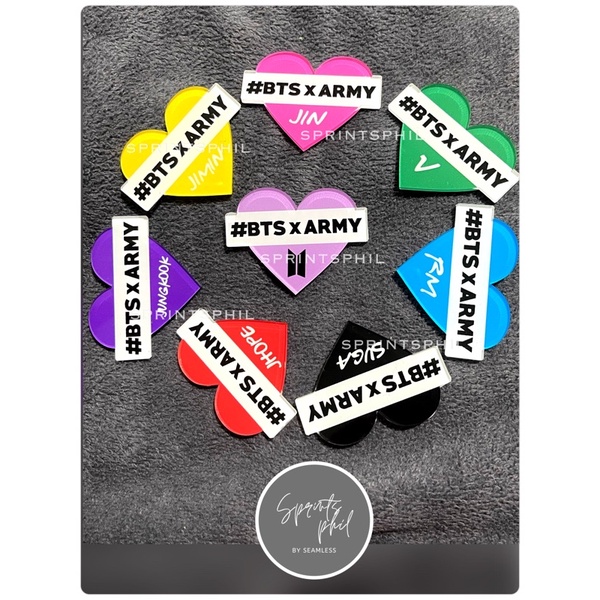 BTS ARMY HEART LOGO JUNGKOOK JIN JIMIN V SUGA RM JHOPE STICKER ACRYLIC ...
