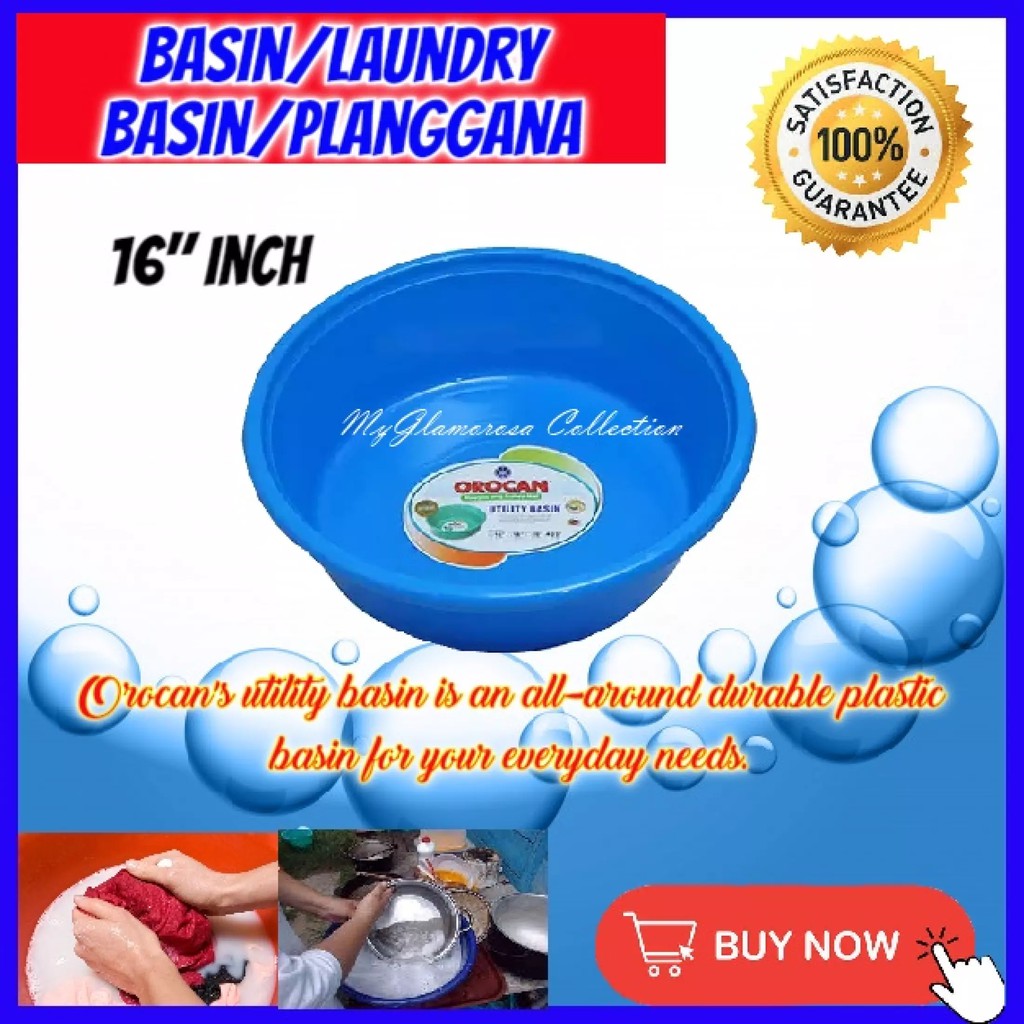 MyGlamorosa Collection Orocan Basin 16 inch/Laundry Basin/Utility Basin ...