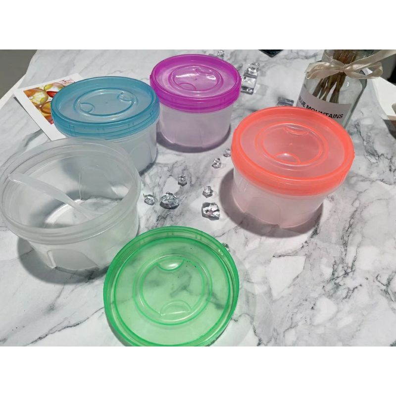 Plastic Round Canister Garapon Food Storage,Seasonings,Coffee,Milk,And ...
