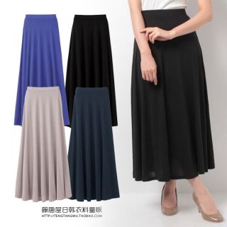 Skirts Maxi Skirt Long Skirt Palda Plain Skater Skirt Casual | Shopee ...