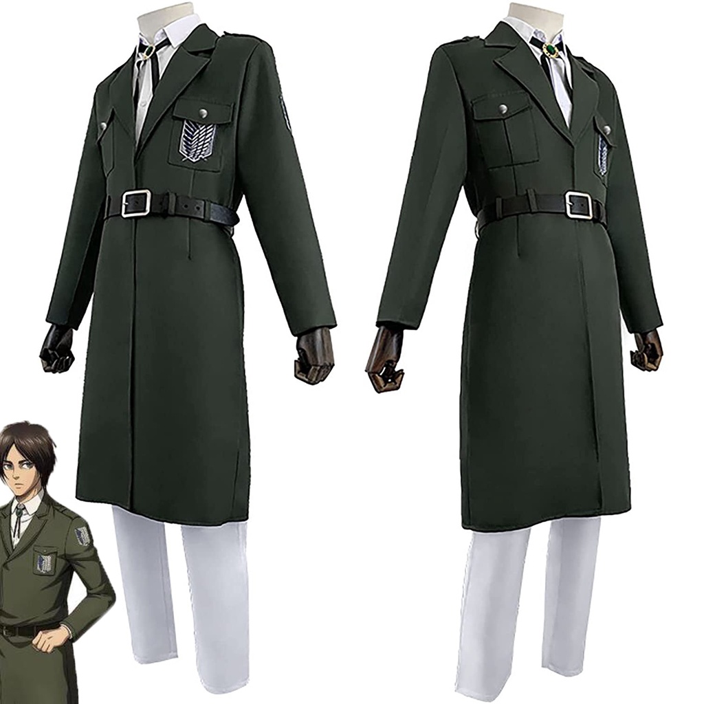 Anime Attack on Titan Cosplay Costume Green Cloak Full Set of Cos Allen ...
