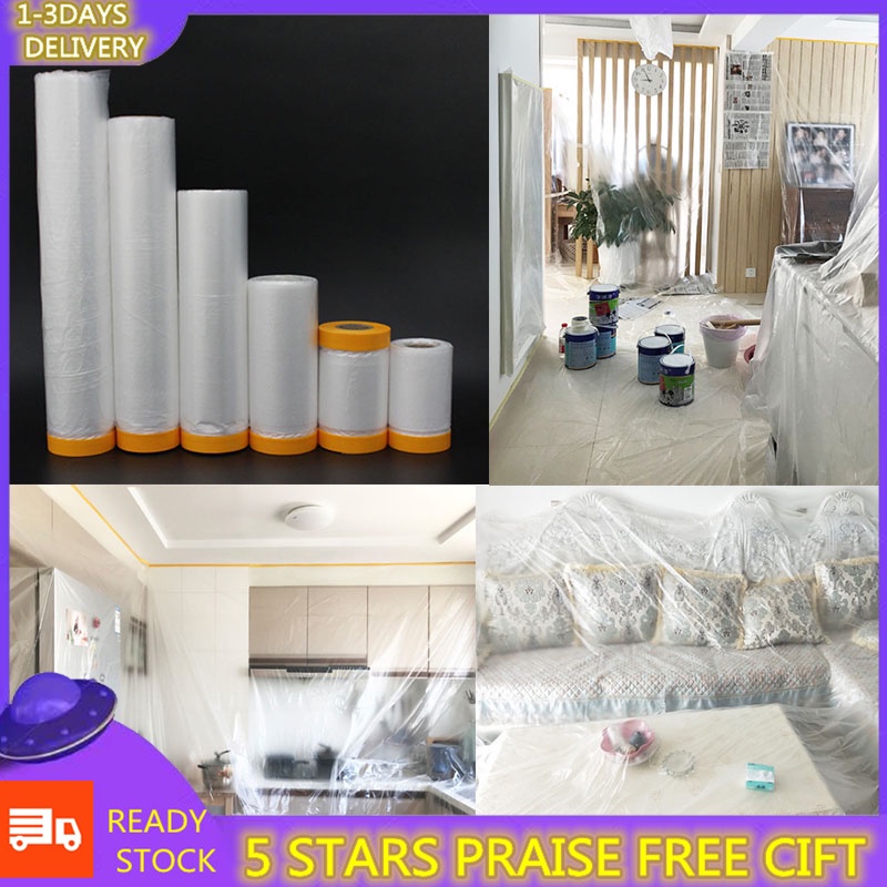 Plastic furniture dust cover waterproof bed sofa dust cover paint ...