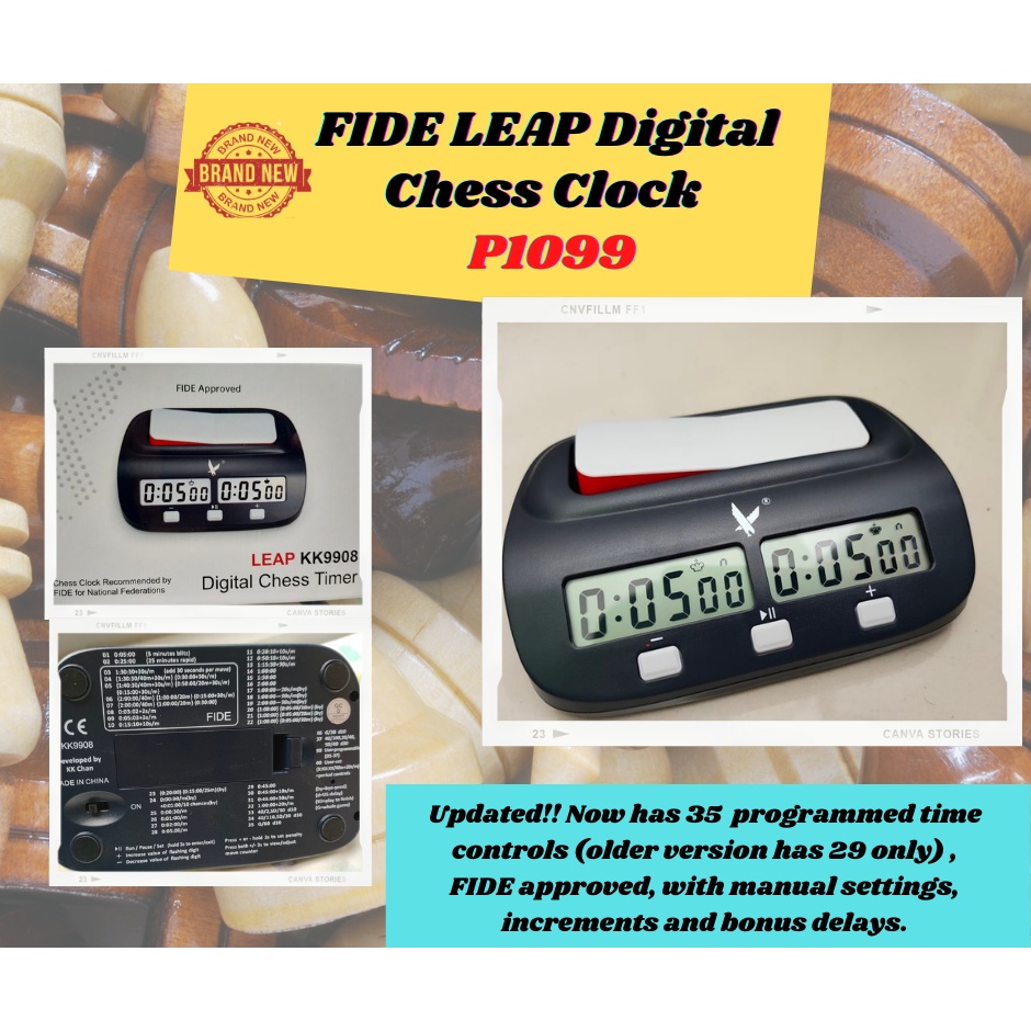FIDE LEAP Digital Chess Clock 2021 edition | Shopee Philippines