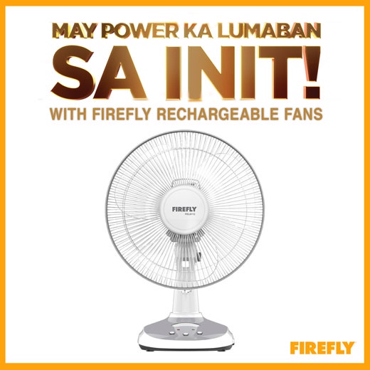 Firefly 12" Rechargeable Fan with Night Light - FEL6112 | Shopee ...