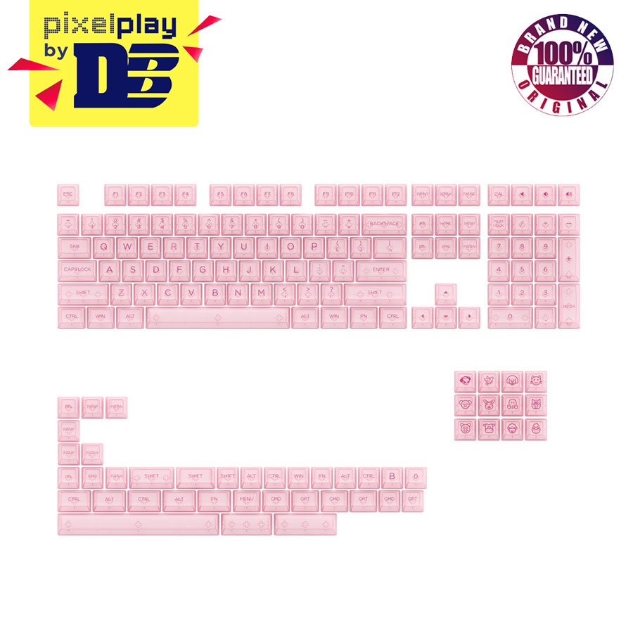 AKKO Clear Pink Transparent Keycaps Set ASA 155 Keys | Shopee Philippines