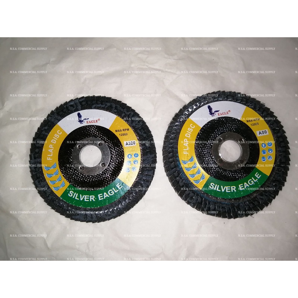 FLAP DISC / LIHA 4inch ABRASIVE THICK/THIN GRIT #80 #320 1SET (5PCS ...