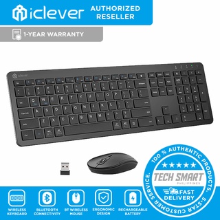 iClever GK08 Wireless Keyboard and Mouse - Rechargeable Wireless ...