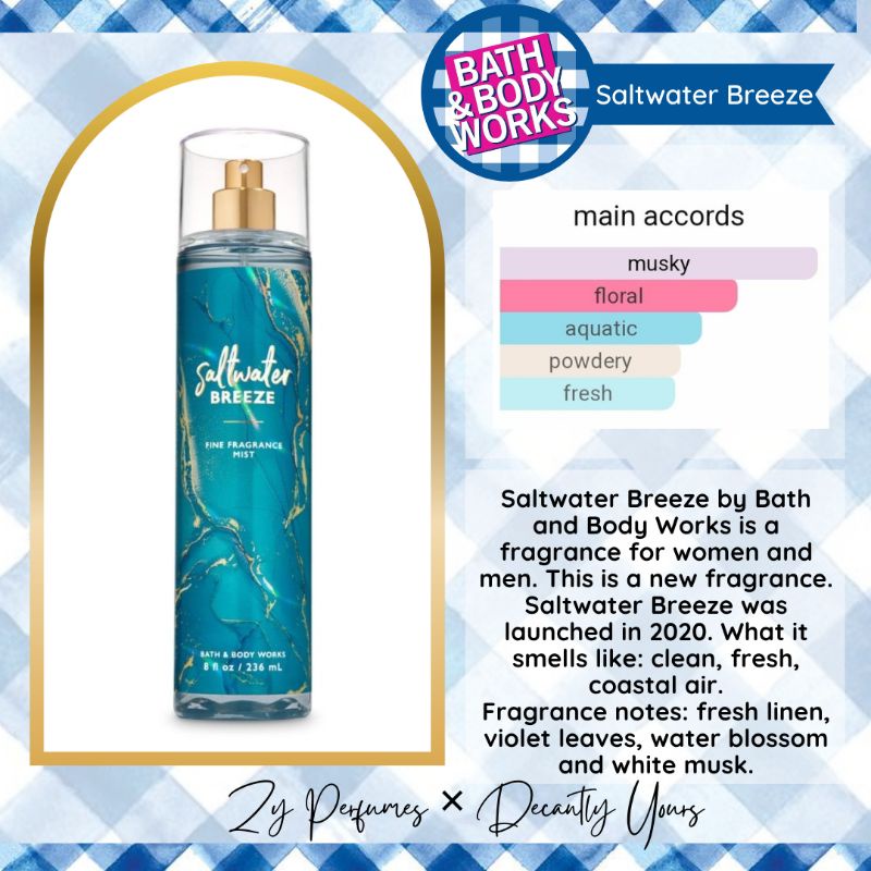 Bath and Body Works Saltwater Breeze Fine Fragrance Mist | 8 fl.oz ...
