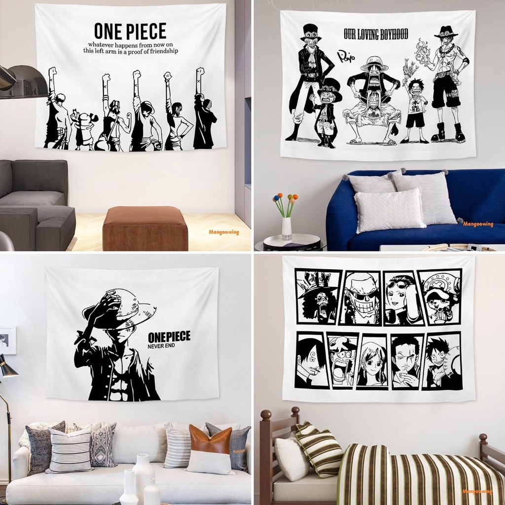 Custom Tapestry One Piece Naruto Luffy Wall Hanging Cloth Wall Blanket ...