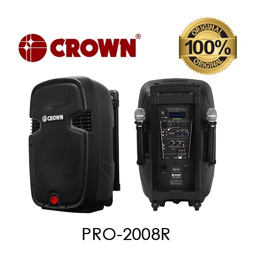 Crown PRO-2008R 12inch Portable Sound System w/ Guitar Input w/ USB ...