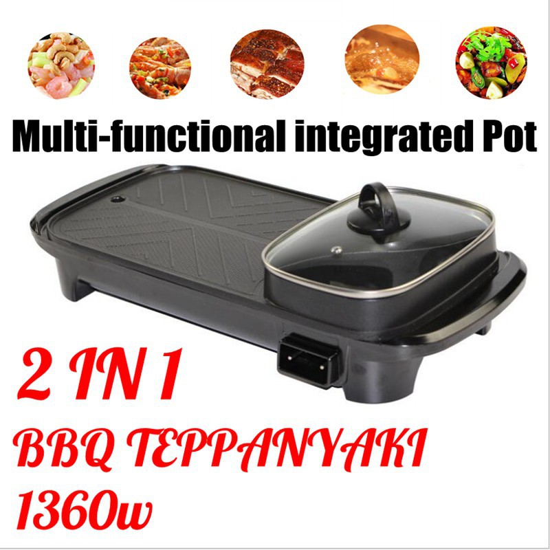 Samgyupsal grill pan set samgyupsal grill pan electric grill 1360W 2-in ...