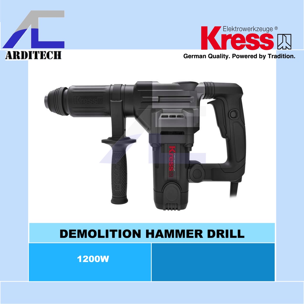 KRESS DEMOLITION HAMMER | CHIPPING GUN | 1200W | KU340 | Shopee Philippines