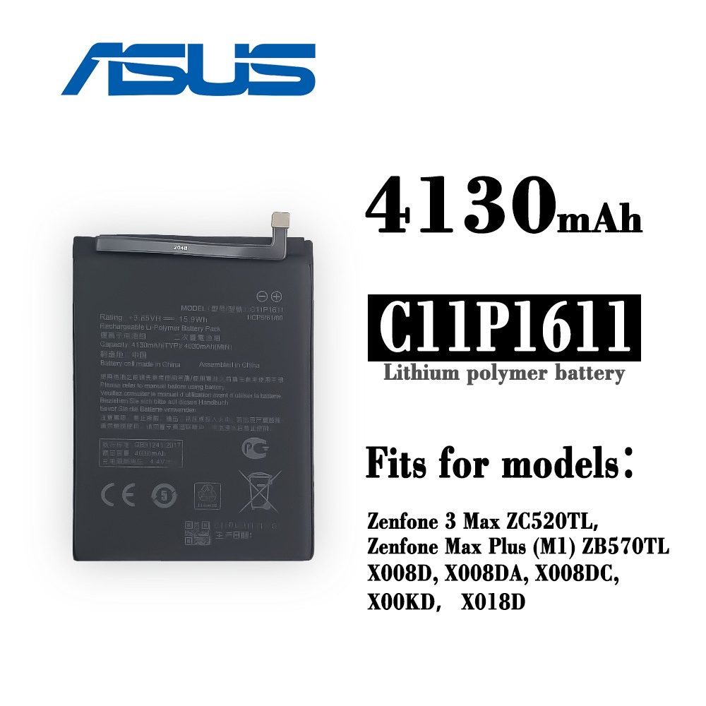 ASUS C11P1611 Battery For Zenfone 3 MAX 5.2/Max Plus M1 ZC520TL X008d ...
