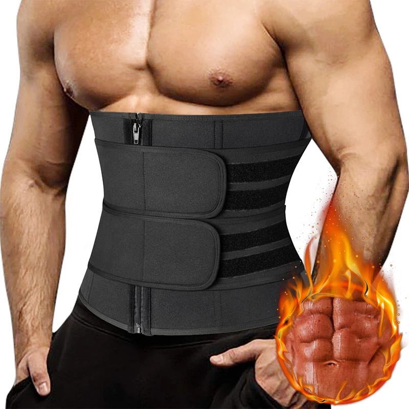 Men Workout Waist Trainer Tummy Slimming Sheath Sauna Body Shaper ...