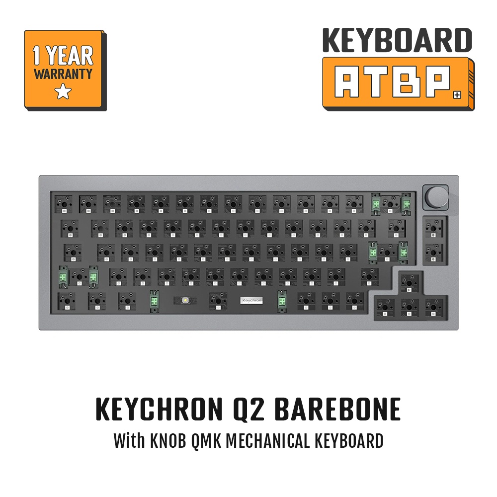 Keychron Q2 QMK Barebone Knob Custom Mechanical Keyboard | Shopee ...