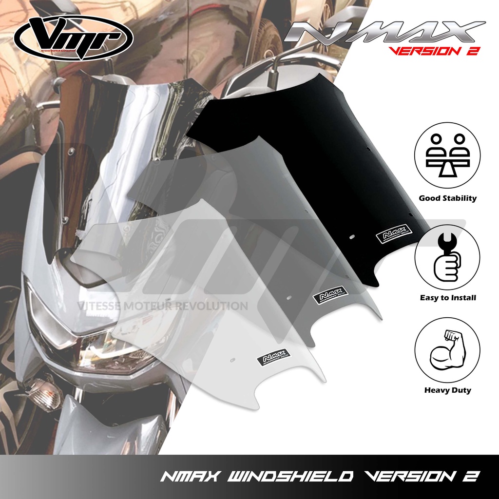 VMR Windshield for Nmax V2 Visor With Bolts | Shopee Philippines