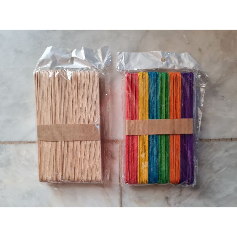 6" Wooden Popsicle Stick Long Malapad Wooden Stick Spatula Tongue ...