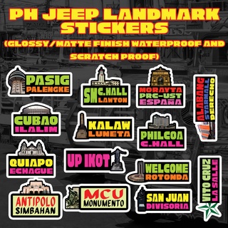 Jeepney Signage and Landmarks PREMIUM MATTE VINYL Stickers Waterproof ...