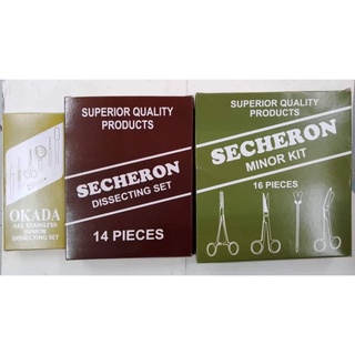 Secheron Minor Kit 16pcs, Secheron Dissecting Set 14pcs, Okada Junior ...