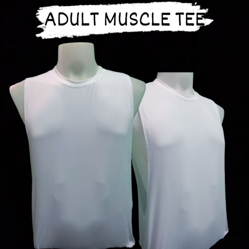Plain Muscle tee White and light acid gray with sizes xs to 2xl Good ...