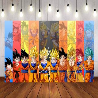 Dragon Ball Backdrops Cartoon Boys Birthday Party Photography Yellow ...