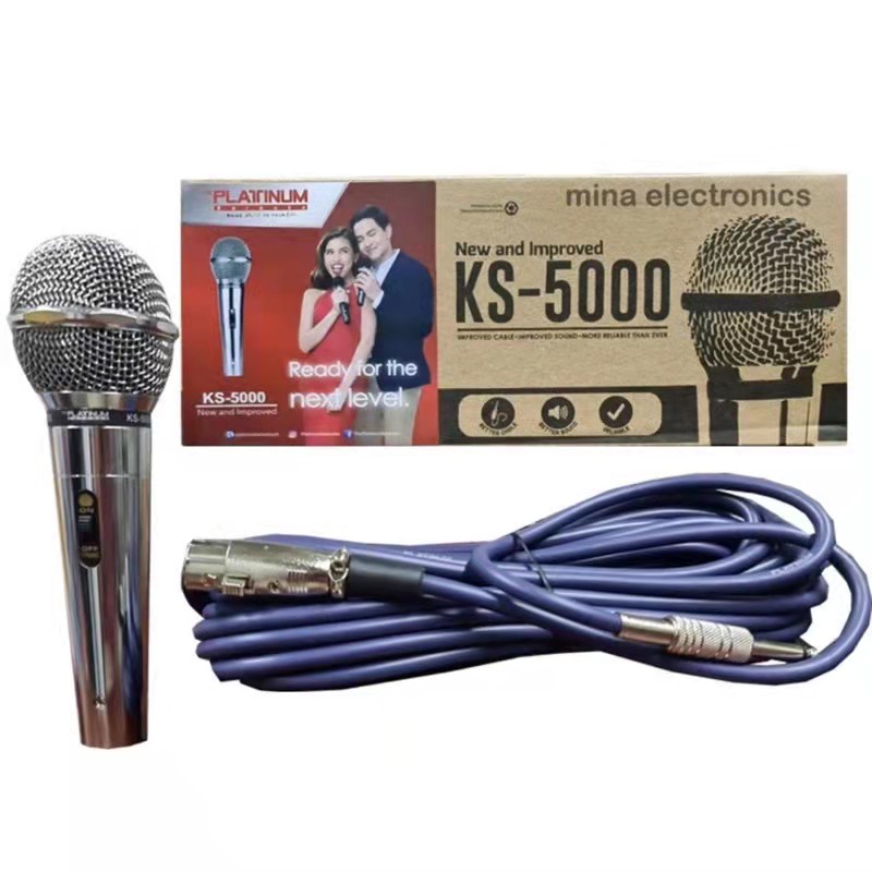 Platinum Karaoke KS-5000 High-End Dynamic Wired Microphone | Shopee Philippines