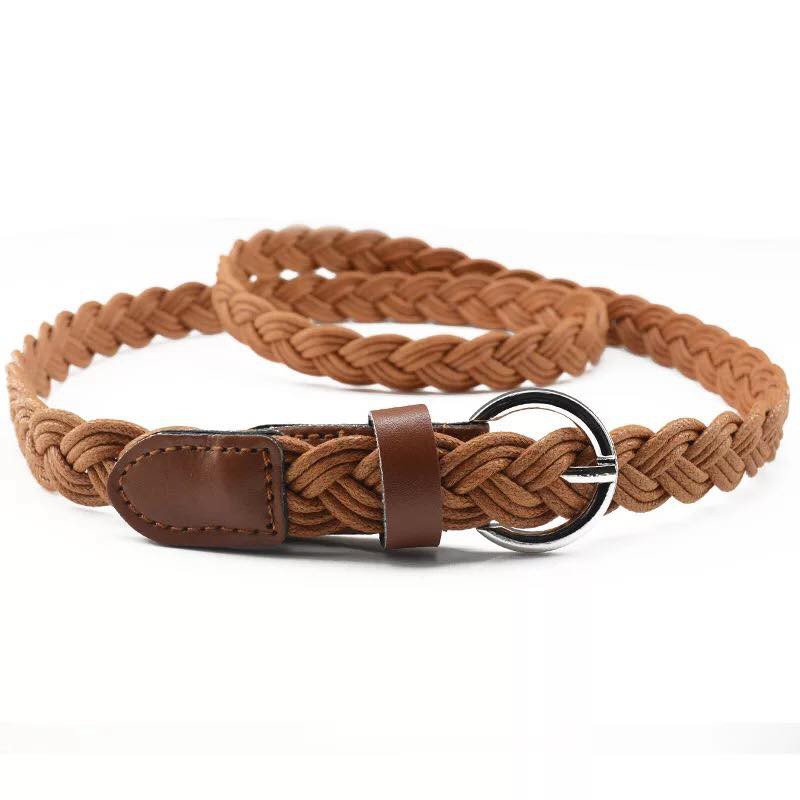 Korean Weaving Elastic Force Solid Color Belt For Women Belts | Shopee ...