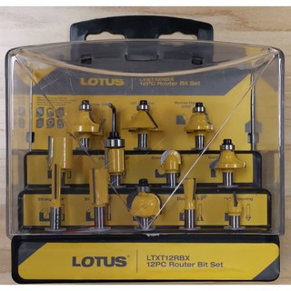 LOTUS Router Bit Set 12pcs LTXT12RBX 1/4 Shank LTAC | Shopee Philippines