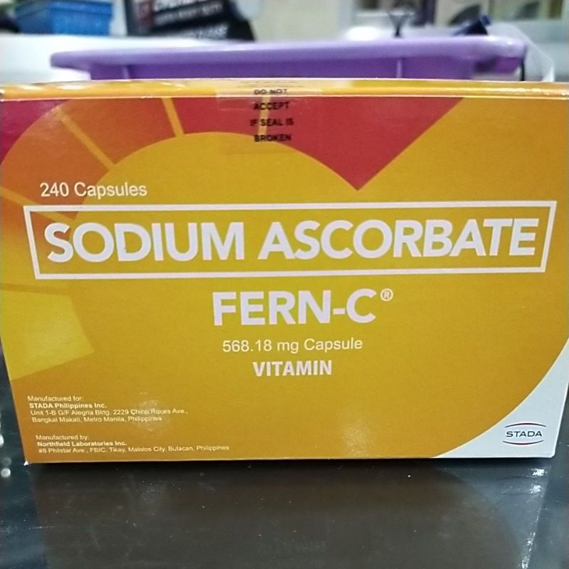 Fern C Fern-C FernC non acidic vitamin C Sodium Ascorbate | Shopee ...