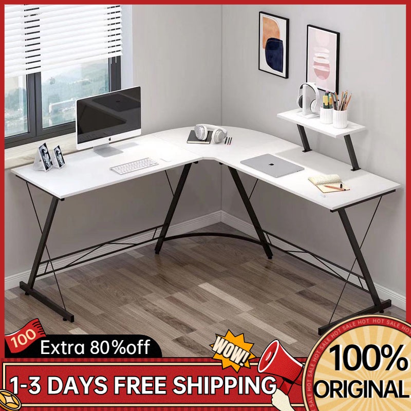 L-Shaped Corner Desk Computer Gaming Desk PC Table Study table (with ...