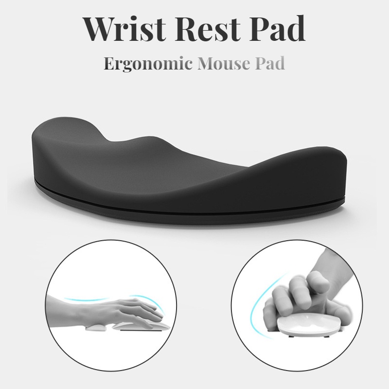 Wrist Rest Pad Mouse Palm Ergonomic Mouse Pad Silicon Gel Non-slip ...