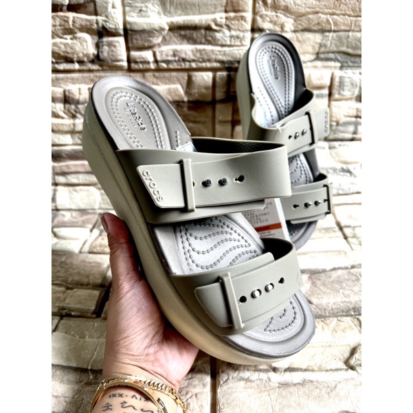 Crocs Brooklyn Low Wedge/Sandal/Slide | Shopee Philippines