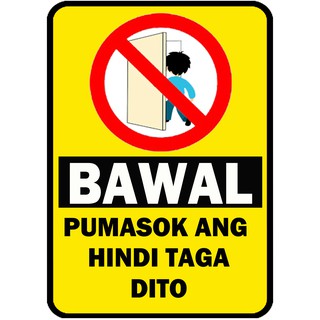 Bawal Pumasok ang Nakahelmet at Bonnet-A4 Signage | Shopee Philippines