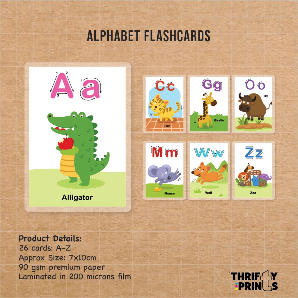 Alphabet Flashcards, ABC Flashcards, Educational flashcards | Shopee ...