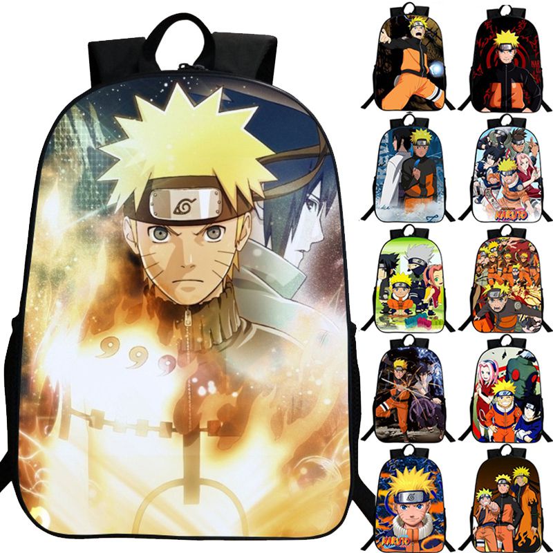 Anime Ninjia Naruto Kakashi Uchiha Itachi Book Bag Backpack Satchel ...