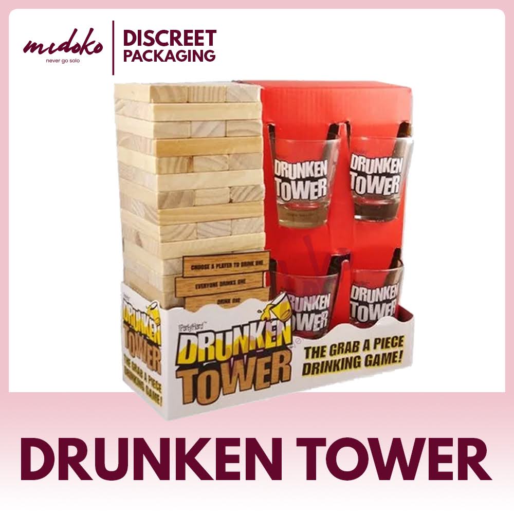 Midoko Drunken Tower Shot Glass Drinking Game 4 Shot Glasses 60 ...