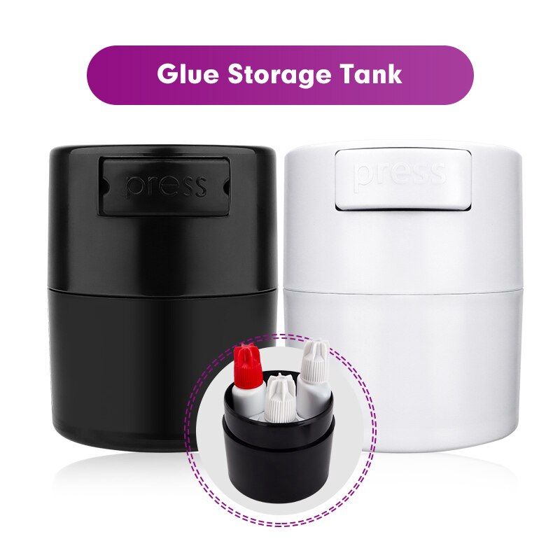 Genielash Eyelash Glue Storage Tank Jar Eyelash Extension Adhesive ...