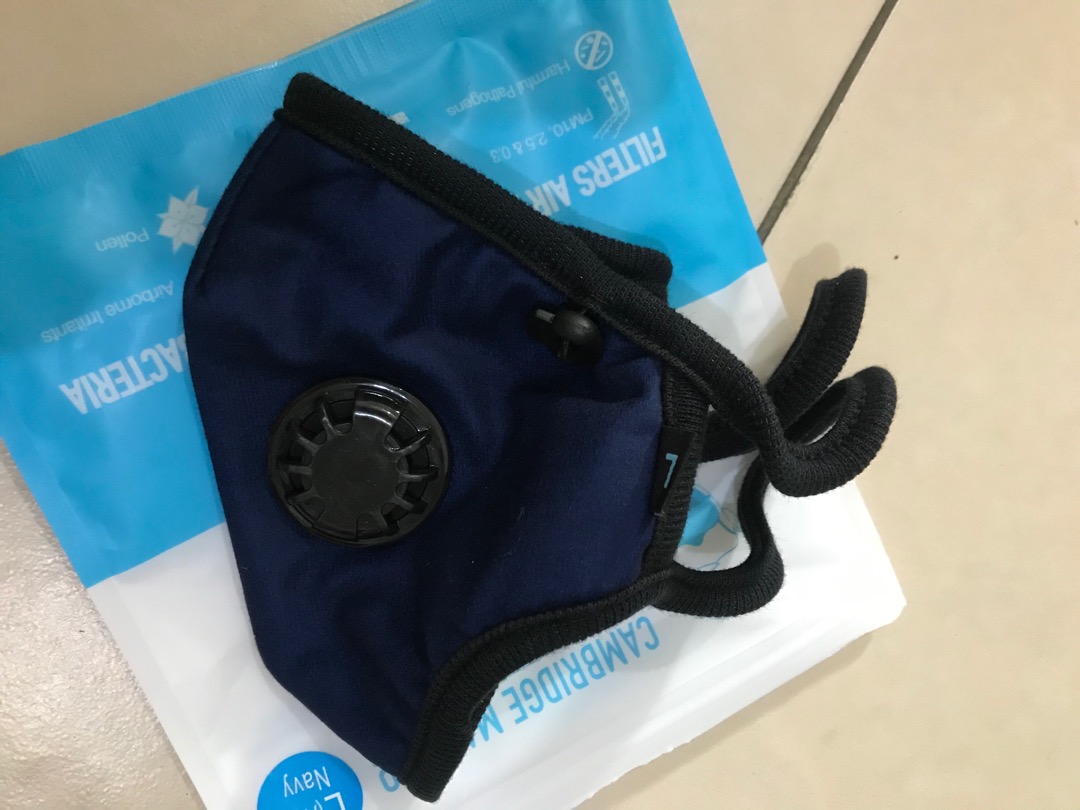 Cambridge Mask Co. Basic Navy Blue N95 Washable Reusable With Air Valve ...