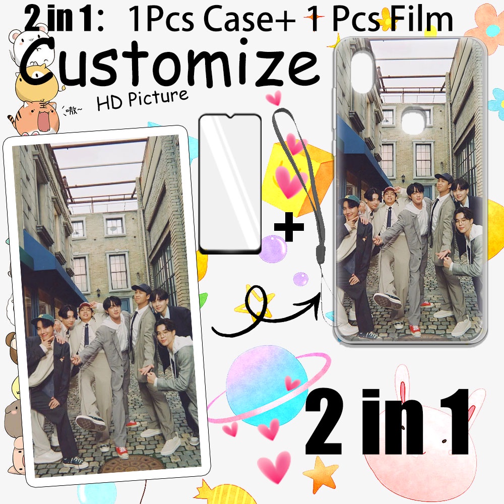 2 IN 1 Customize Phone Case Personalized Custom For Samsung A01 A02 ...