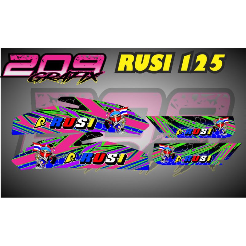 Rusi 125 decals sticker thailook | Shopee Philippines