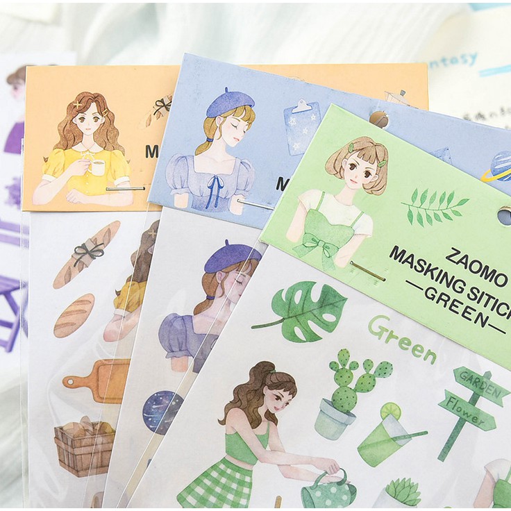 Original Tearable Sticker Color Series Fresh DIY Decorative Stickers ...