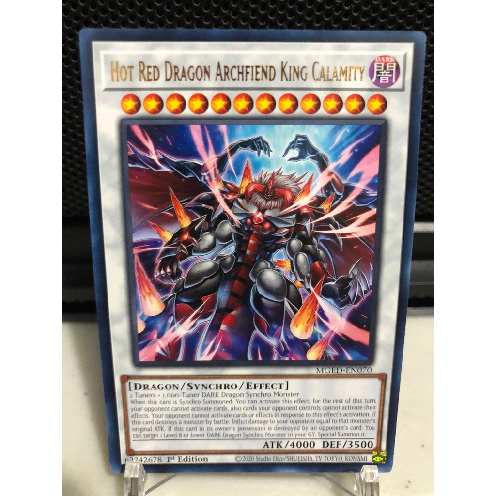 Hot Red Dragon Archfiend King Calamity - MGED-EN070 - Rare 1st Edition ...