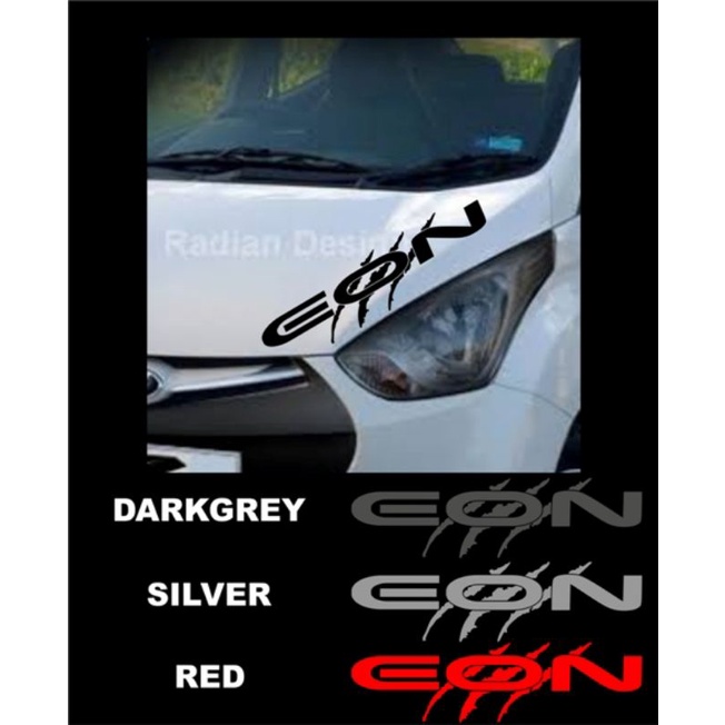 Hyundai Eon Hood Sticker Design with Monster Claw | Shopee Philippines