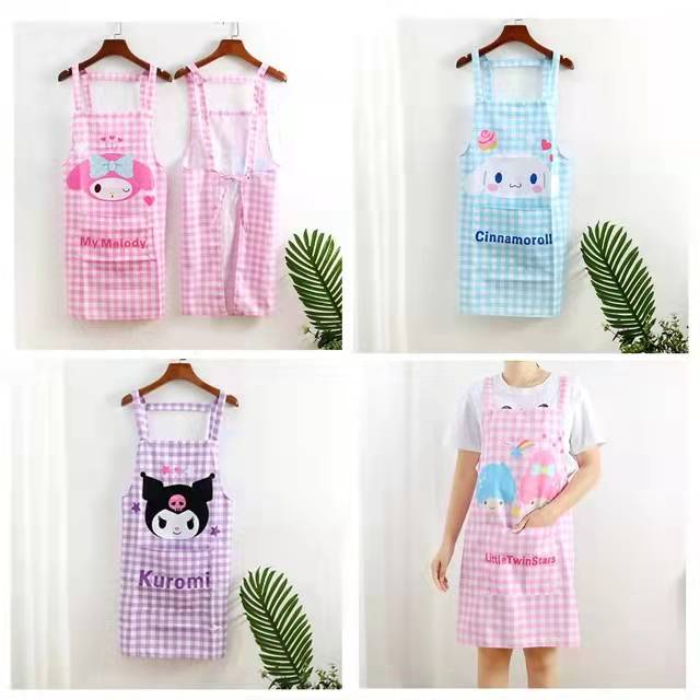 Apron Kitchen Fashion Character Apron Lightweight Washable | Shopee ...
