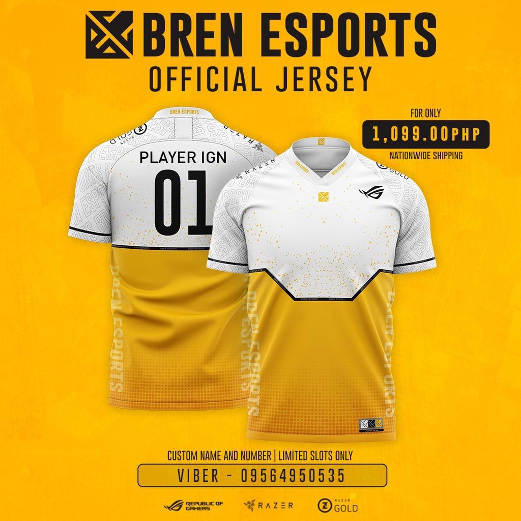 Gaming Jersey Customize CUSTOM Ml Bren Esport Jersey Free Nickname MPL ...