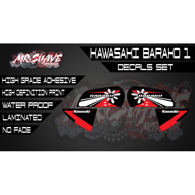 Kawasaki Barako 1 Stock Decals Set | Shopee Philippines