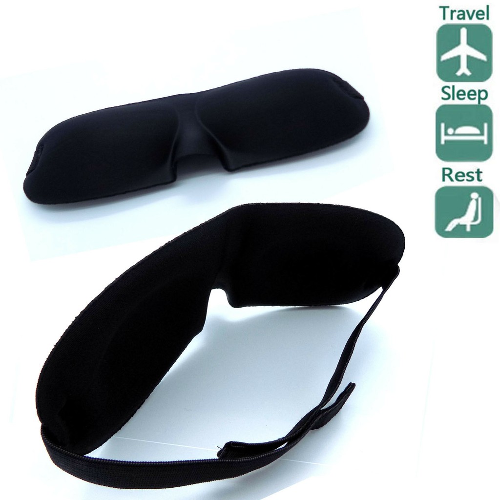 3D Eye Sleeping Rest Mask Soft Sponge Cover Shade Blinder | Shopee ...